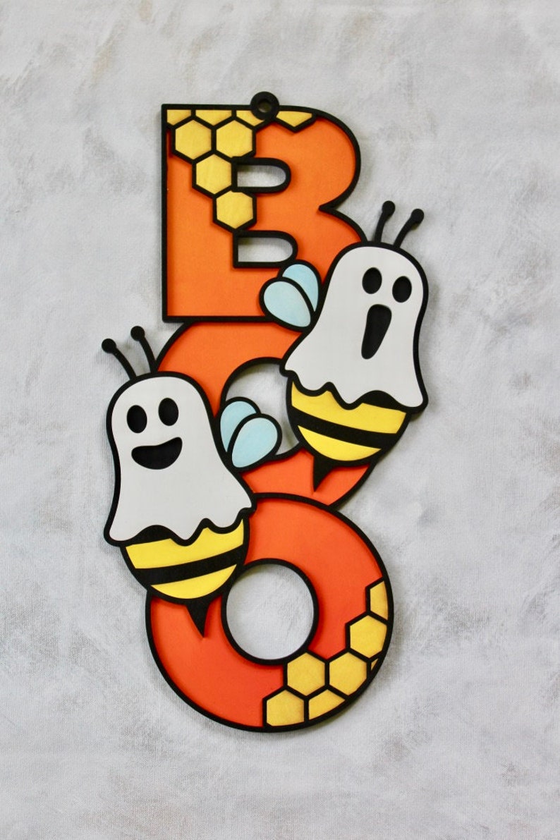 Halloween BOO Bees Ghost Bees Honey Bees Cutest Wall Art Decor - Etsy