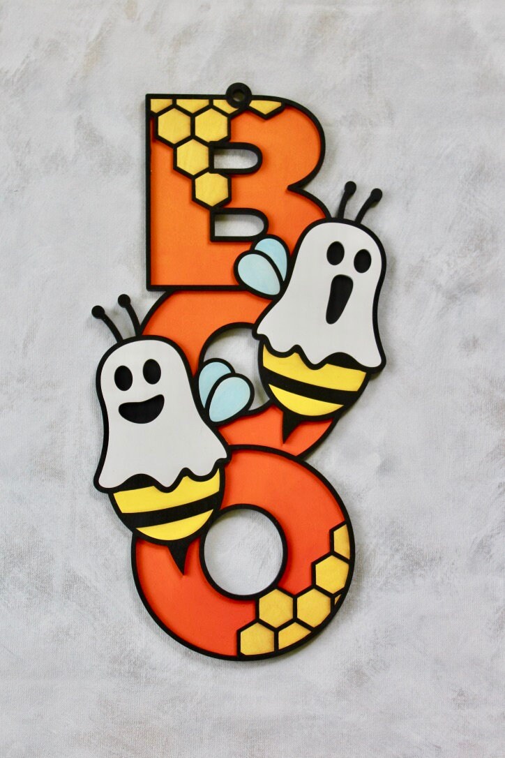 Halloween BOO Bees Ghost Bees Honey Bees Cutest Wall Art Decor - Etsy