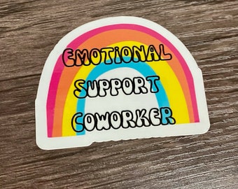 Emotional Support Coworker Sticker - Etsy