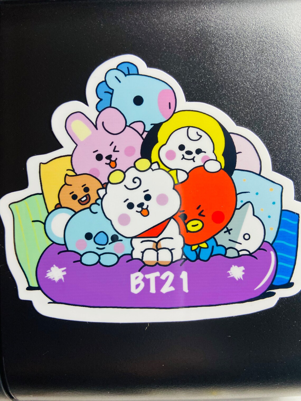 Cute BTS BT21 DIE Cut Sticker Set BT21 Family Loving and Fun - Etsy