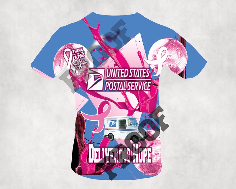 Breast Cancer Post Office All Over PNG ONLY - Etsy