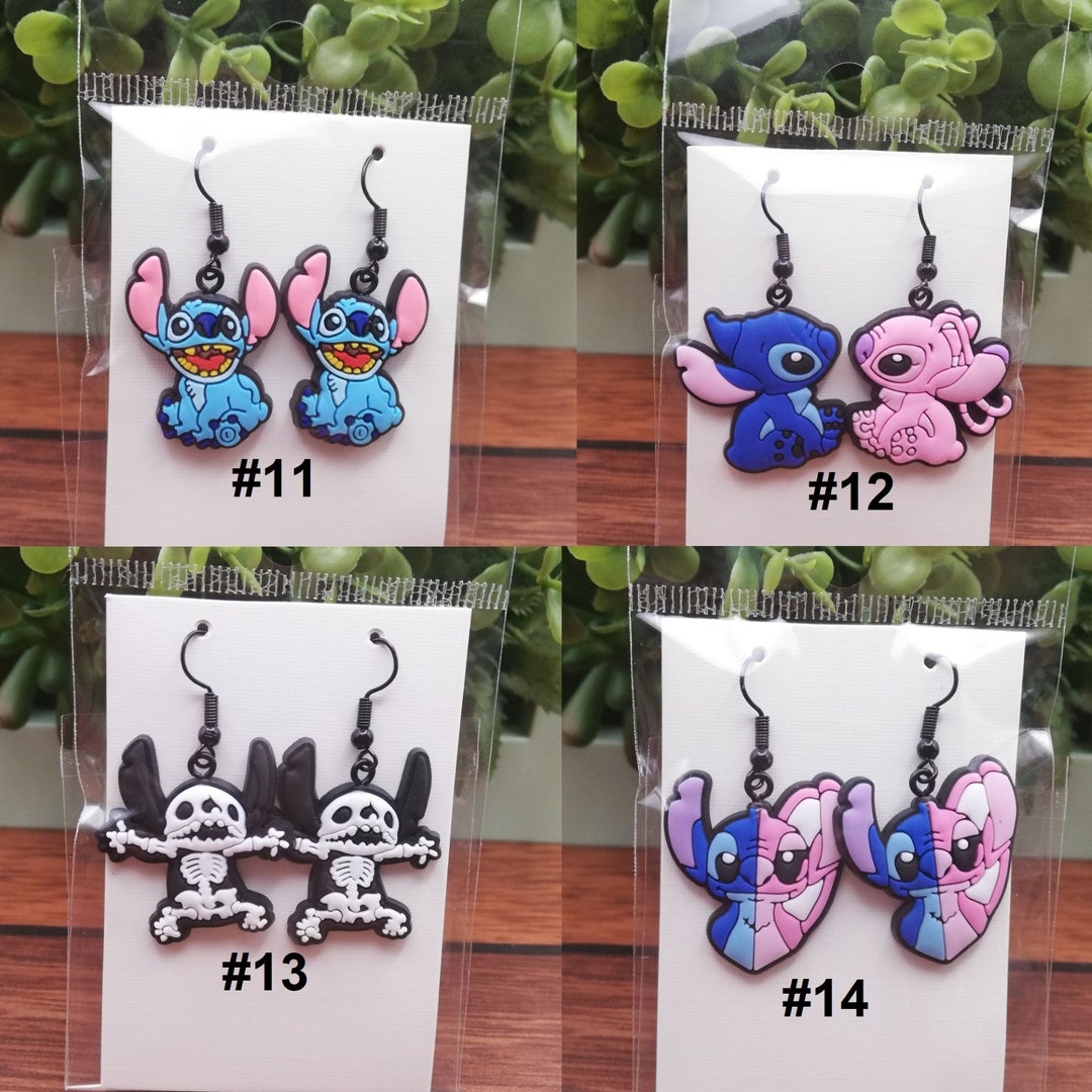 Large Selection of Trendy Earrings Models in Soft PVC, Stitch, Cartoon ...