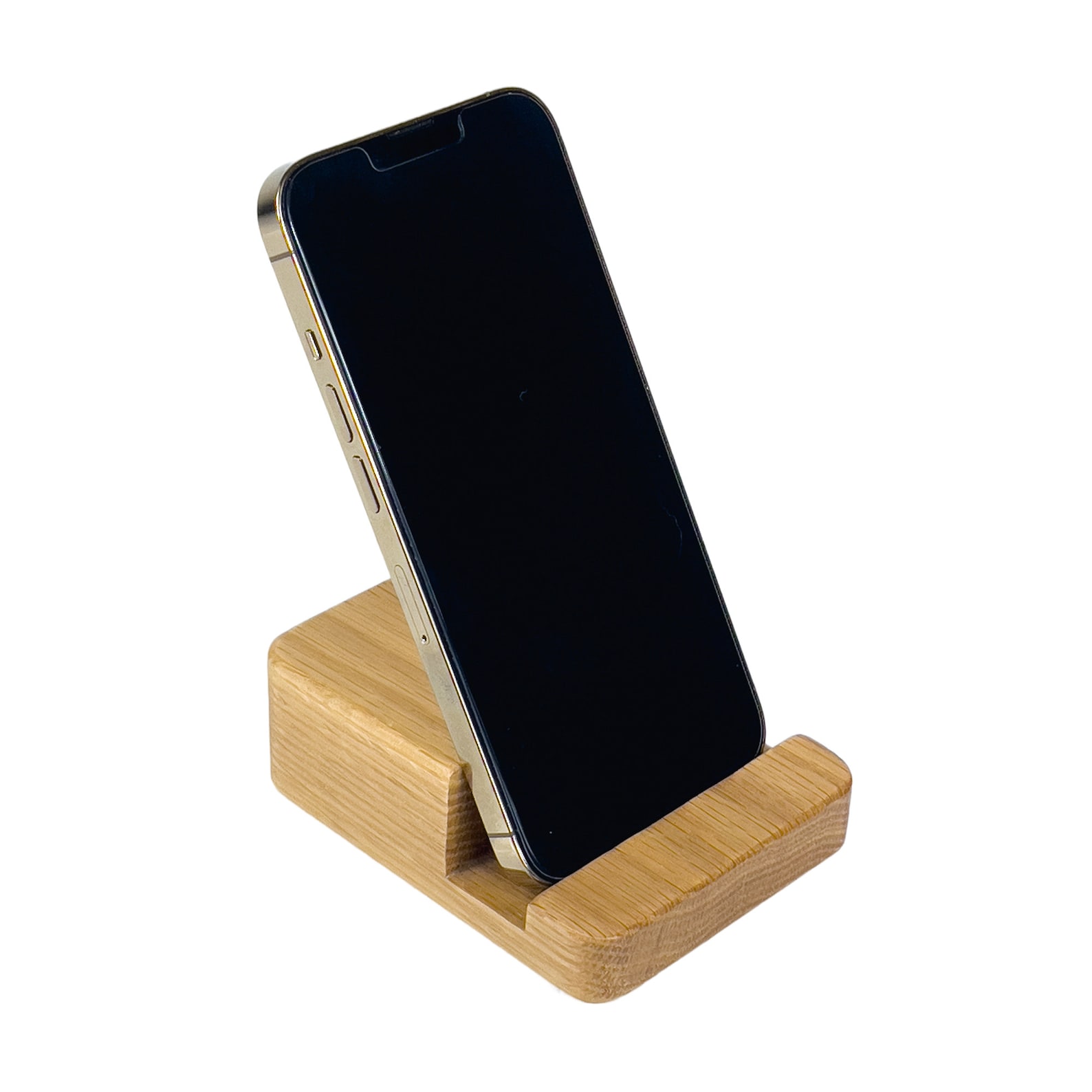 Oak Wood Mobile Phone Stand | Minimalist Phone Holder for Desk | Tablet ...