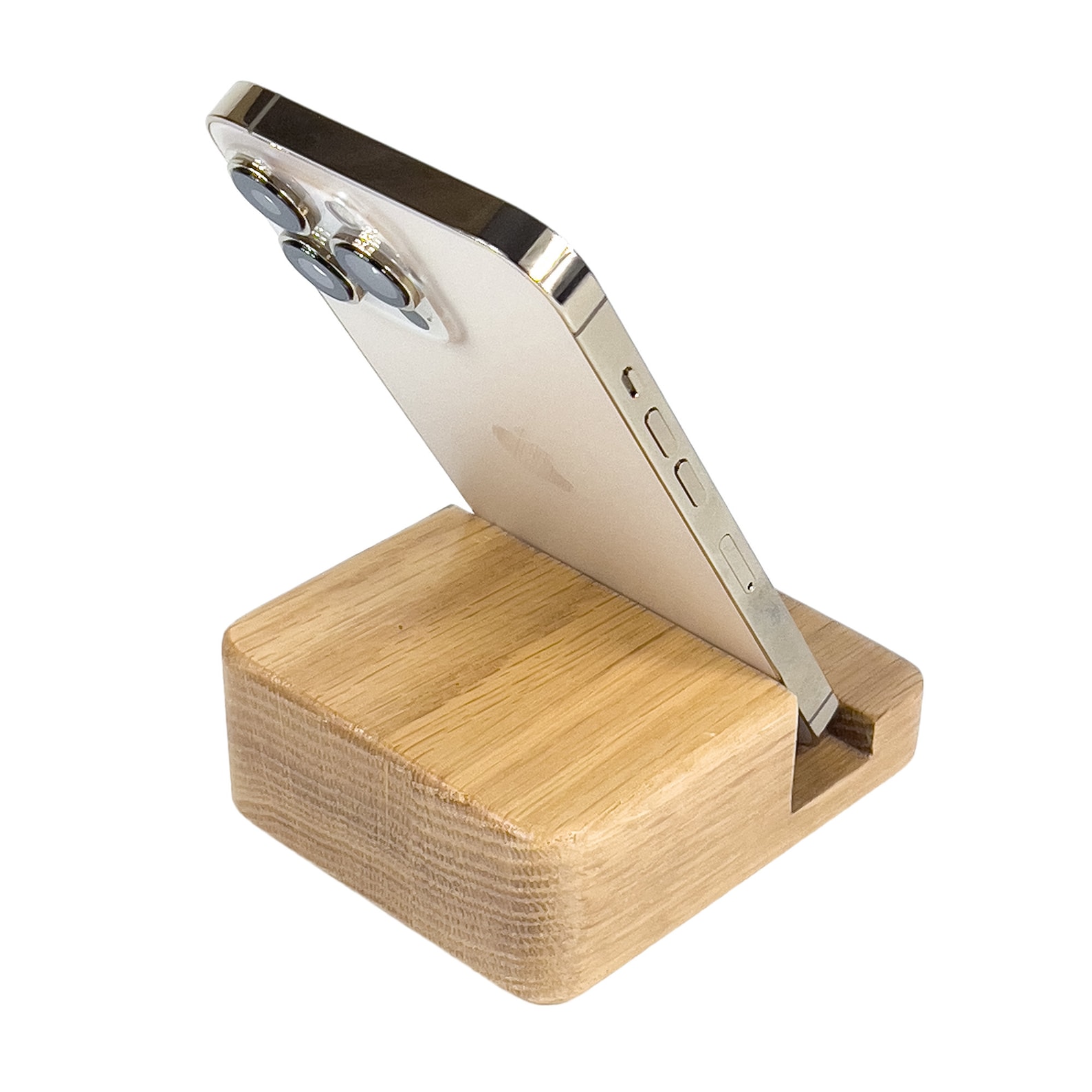Oak Wood Mobile Phone Stand | Minimalist Phone Holder for Desk | Tablet ...