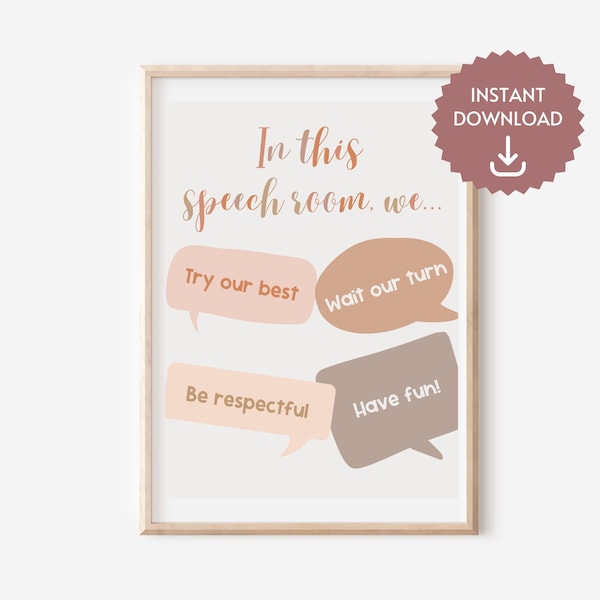 Speech Room Sign - Etsy