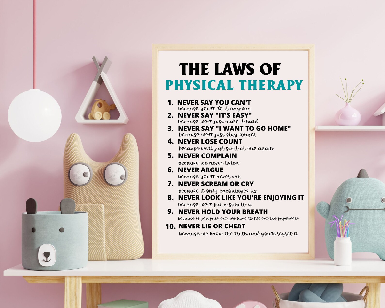 Physical Therapy Poster, Physical Therapy Decor, Physical Therapy Sign ...