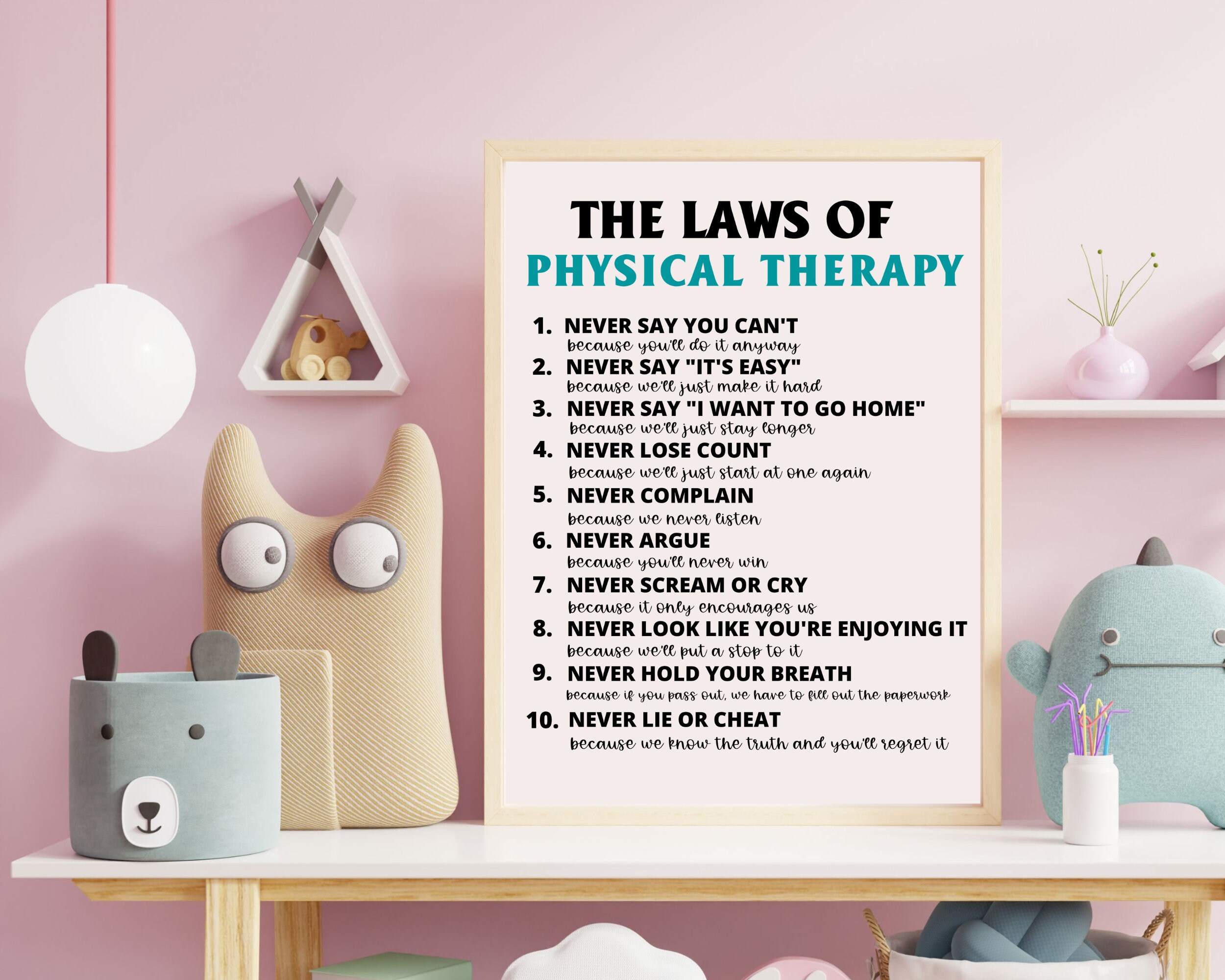 Physical Therapy Poster, Physical Therapy Decor, Physical Therapy Sign ...