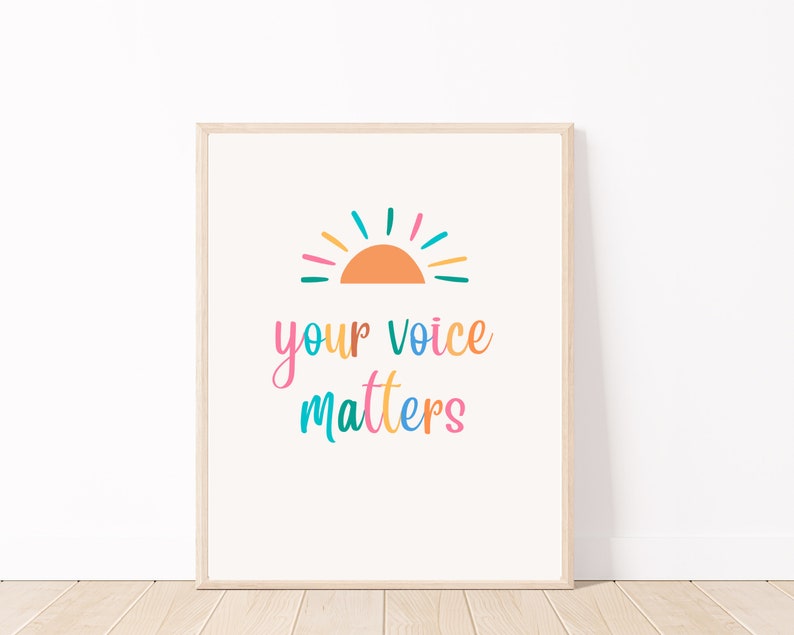SLP Your Voice Matters Digital Download, Speech Therapy Room Decor ...