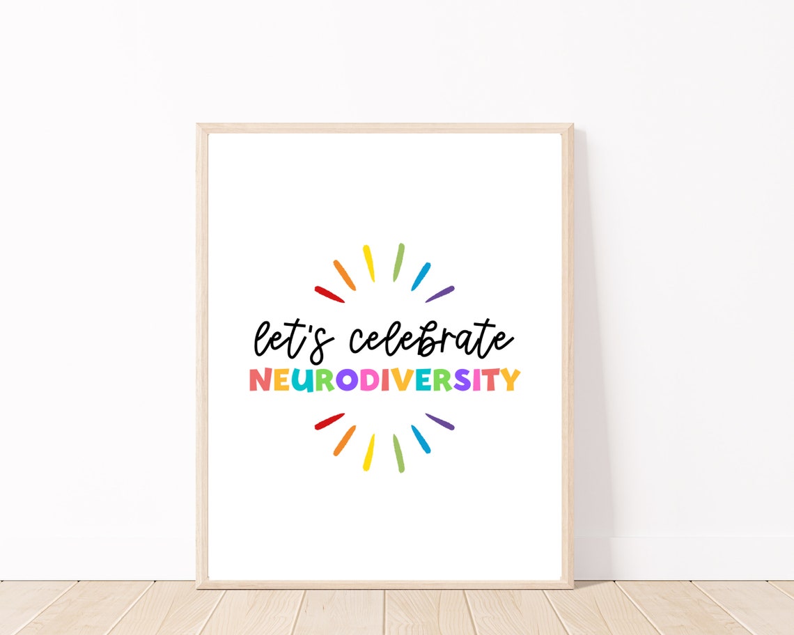 Celebrate Neurodiversity Poster, Speech Therapy Poster, We All Think ...