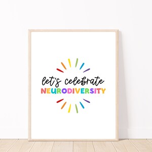 Celebrate Neurodiversity Poster, Speech Therapy Poster, We All Think ...