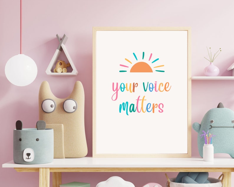SLP Your Voice Matters Digital Download, Speech Therapy Room Decor ...