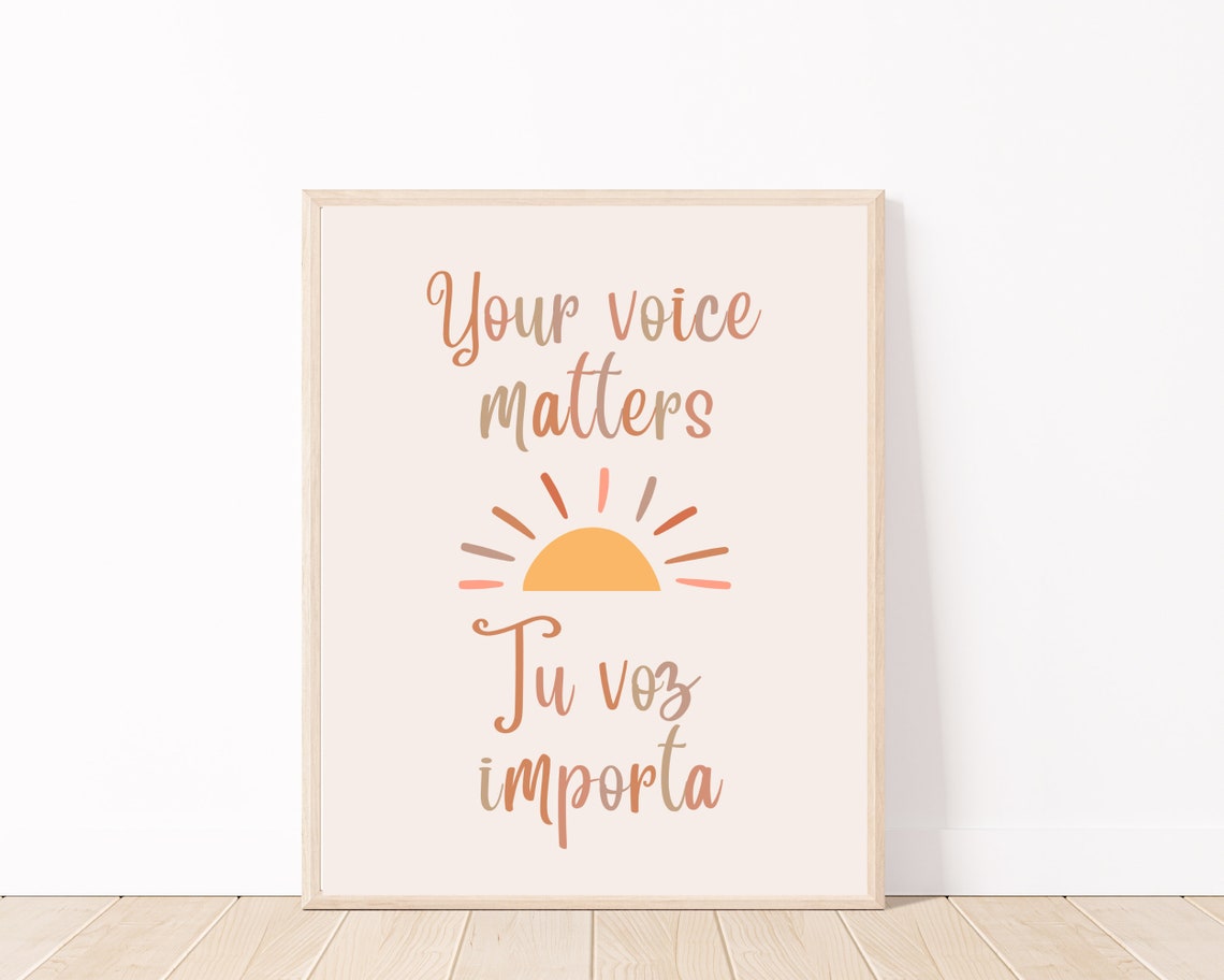 Welcome to Speech Therapy Sign Decor, Your Voice Matters Poster ...