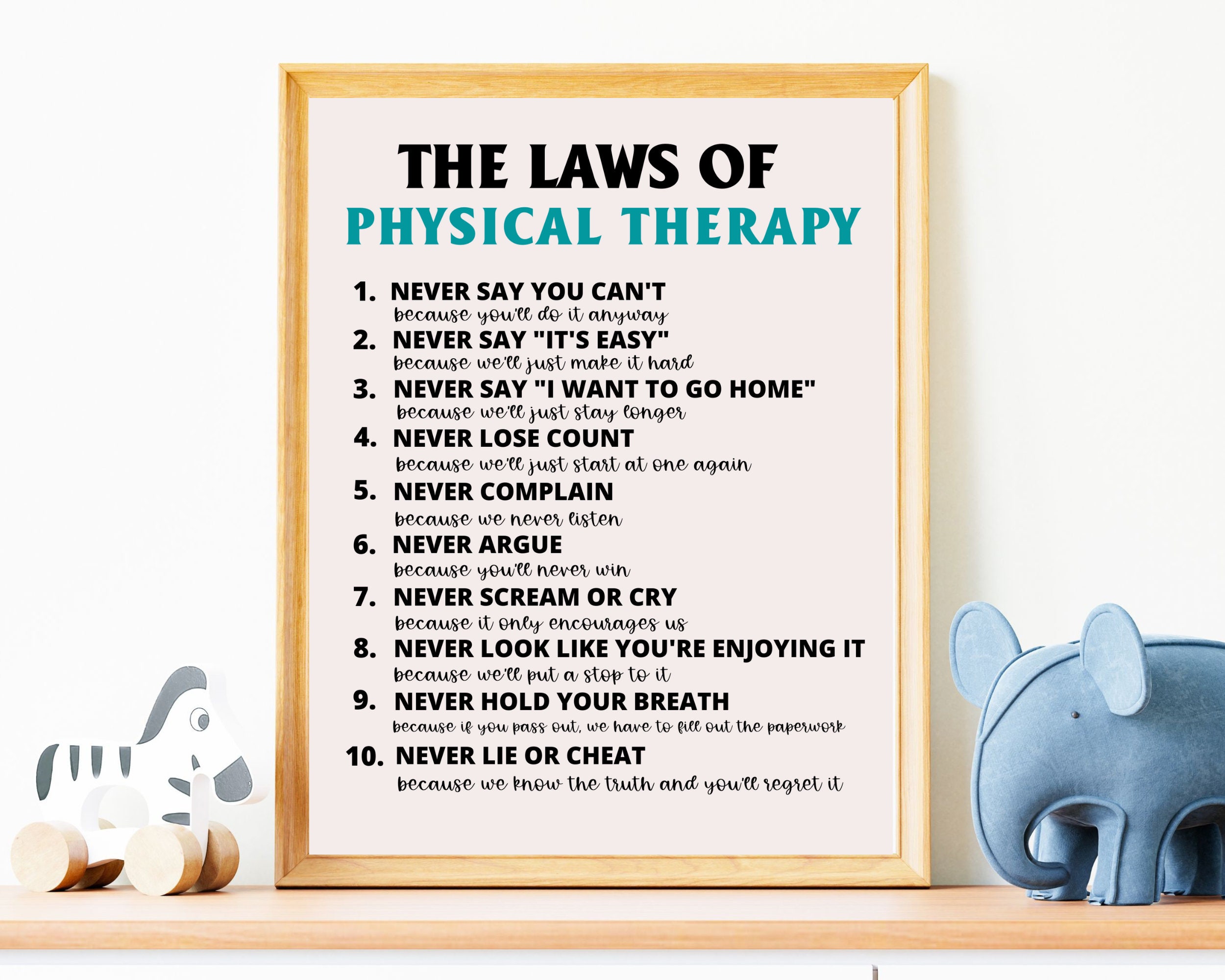 Physical Therapy Poster, Physical Therapy Decor, Physical Therapy Sign ...