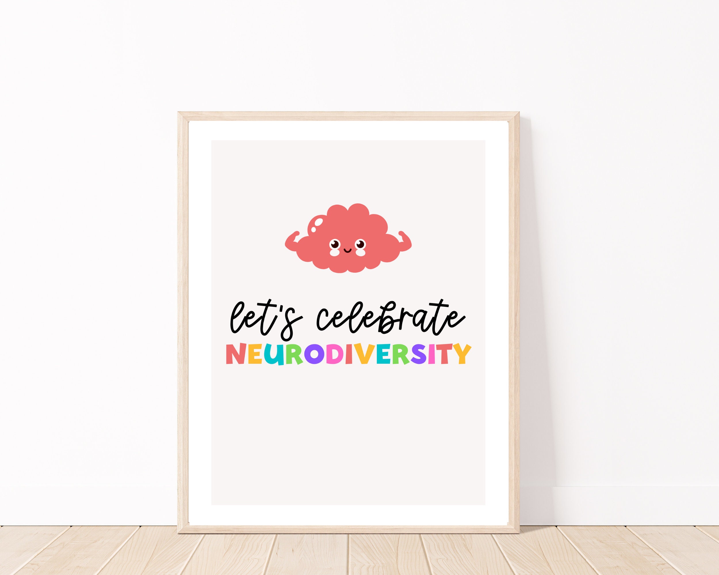 Neurodiversity Room Decor Print, We All Think Differently ...