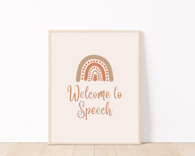 Welcome to Speech Therapy Sign Decor, Your Voice Matters Poster ...