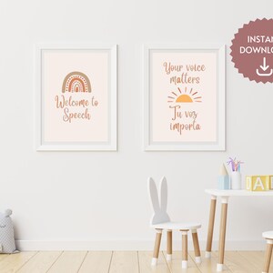 Welcome to Speech Therapy Sign Decor, Your Voice Matters Poster ...