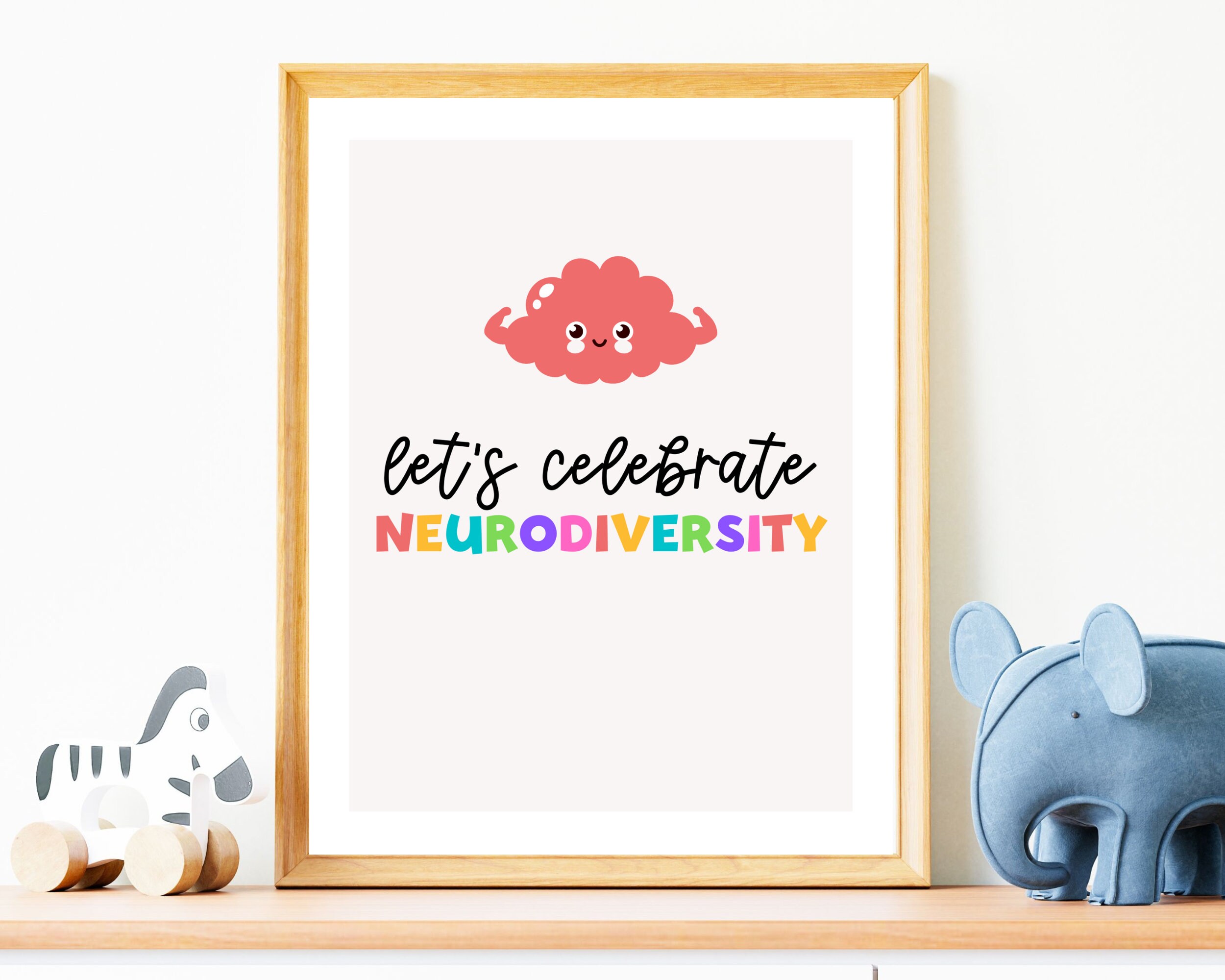 Neurodiversity Room Decor Print, We All Think Differently ...