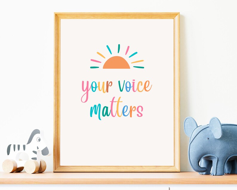 SLP Your Voice Matters Digital Download, Speech Therapy Room Decor ...