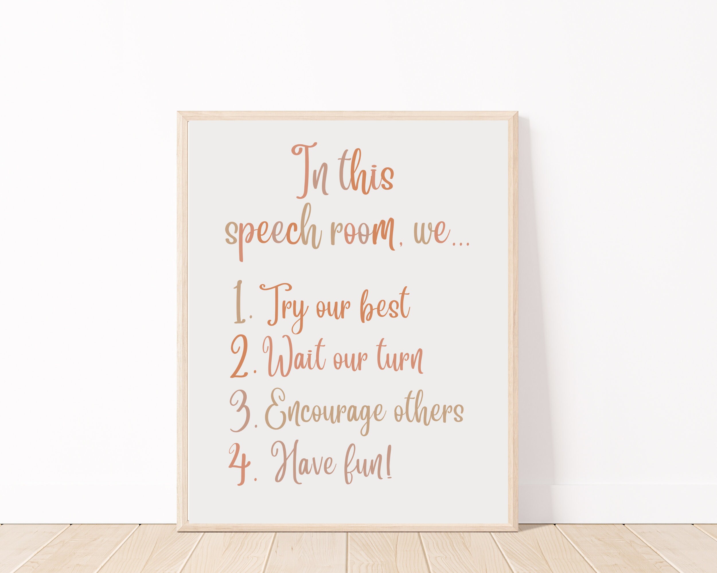 Boho Speech Therapy Poster, in This Speech Room Print, Speech Therapy ...