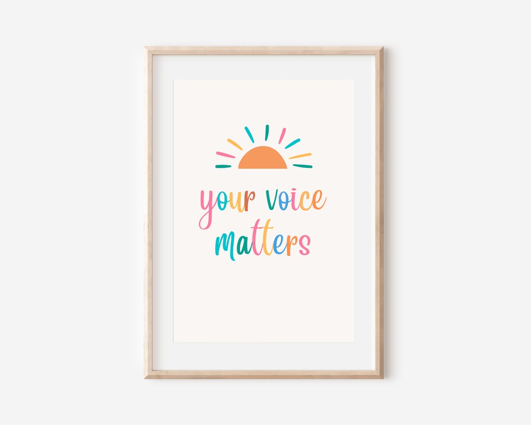 SLP Your Voice Matters Digital Download, Speech Therapy Room Decor ...