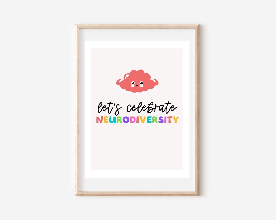 Neurodiversity Room Decor Print, We All Think Differently ...