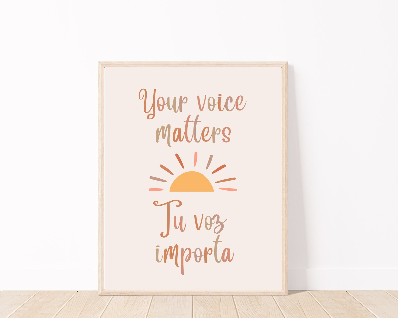 SLP Your Voice Matters Poster, Bilingual Speech Therapy Print, Speech ...