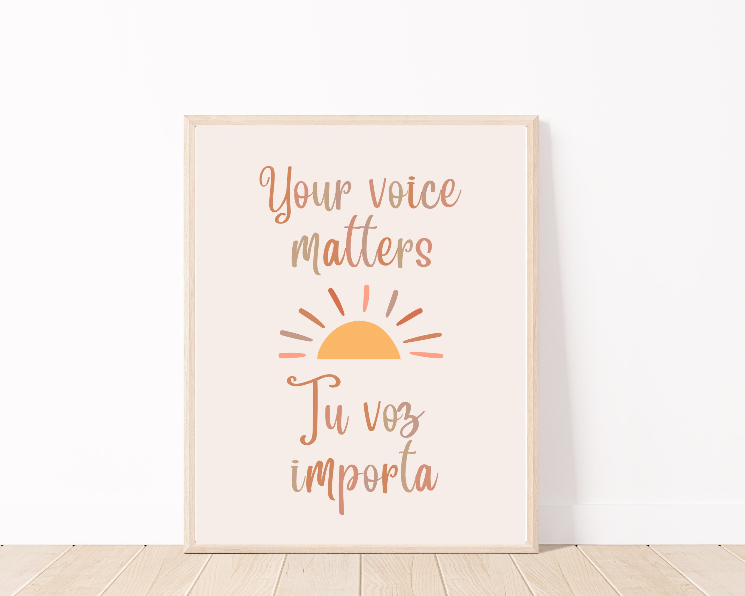 SLP Your Voice Matters Poster, Bilingual Speech Therapy Print, Speech ...