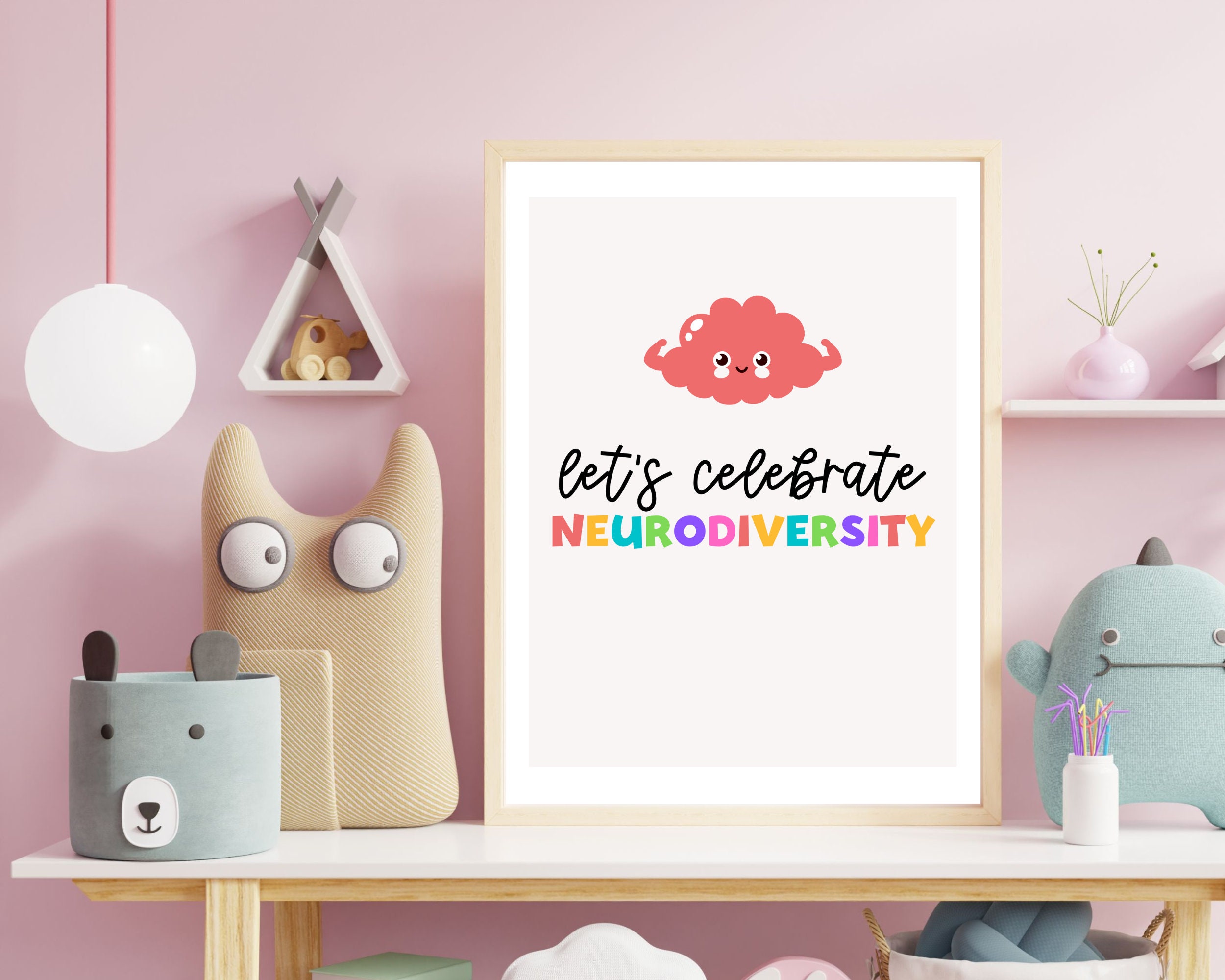 Neurodiversity Room Decor Print, We All Think Differently ...