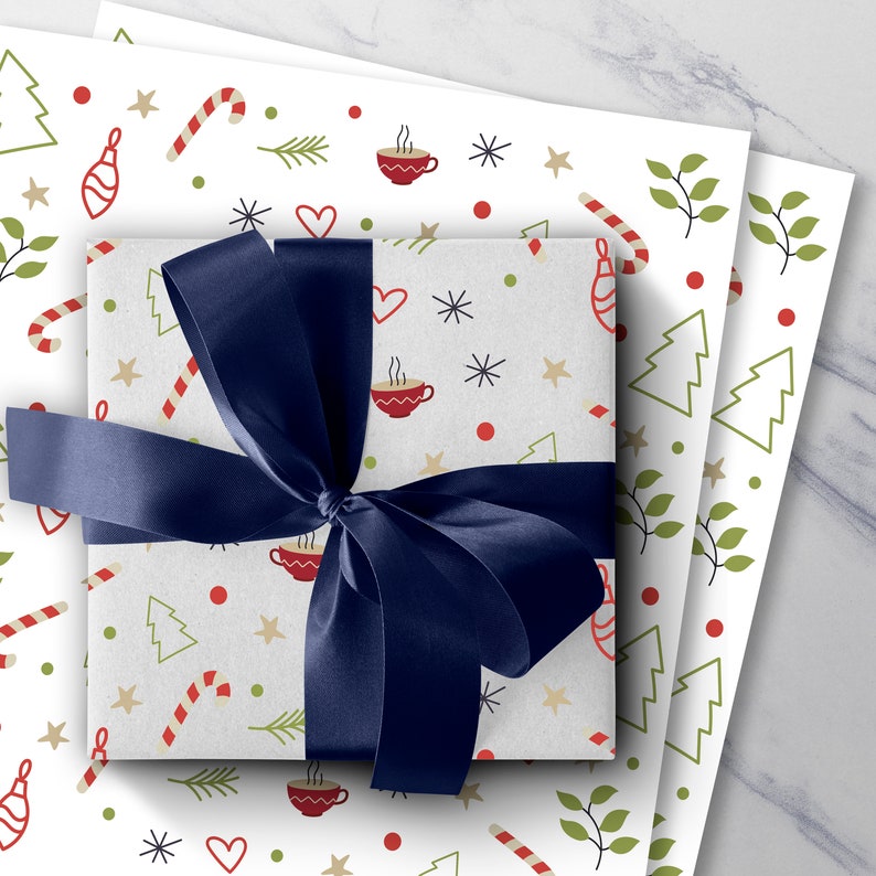Printable Christmas Holiday Gift Wrapper | Print Your Own | DIY ...