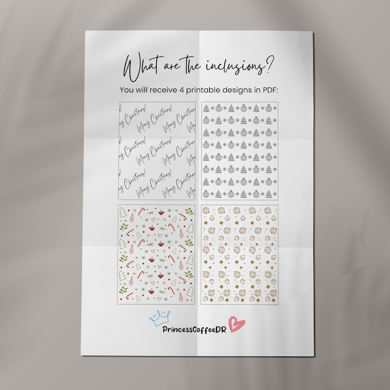 Printable Christmas Holiday Gift Wrapper | Print Your Own | DIY ...