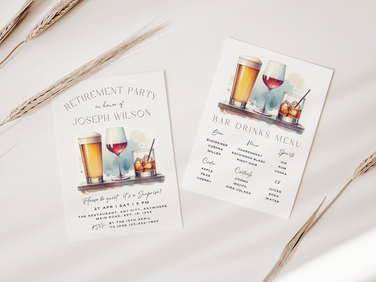 Surprise Men Retirement Gathering Invitation Template - Retiree ...