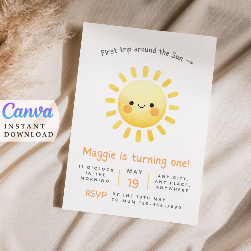 Sun Invitation - Etsy