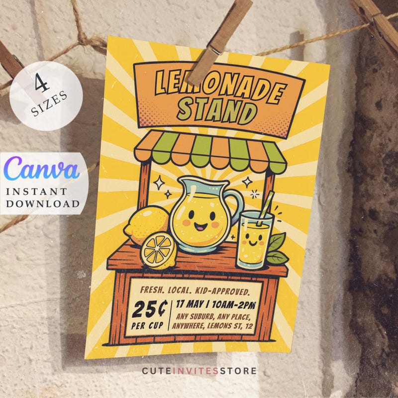 Lemonade Stand Sign - Etsy