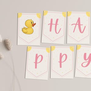 Rubber Duck Banner Birthday Party Decor Rubber Duck Garland DIY ...