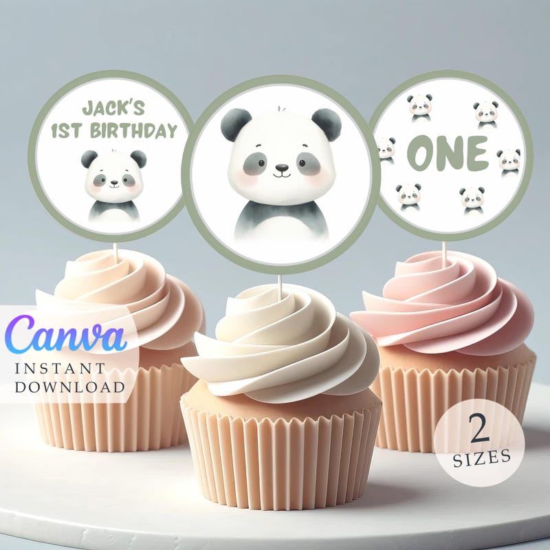 Cute Panda Toppers - Etsy