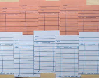 Library Checkout Card Bookmark Card Catalog Bookmark Book - Etsy