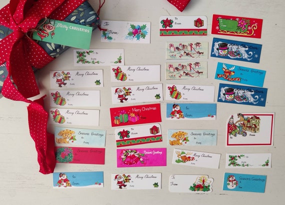 Vintage Christmas Gift Tags Holiday Gift Tags Gift Wrapping - Etsy