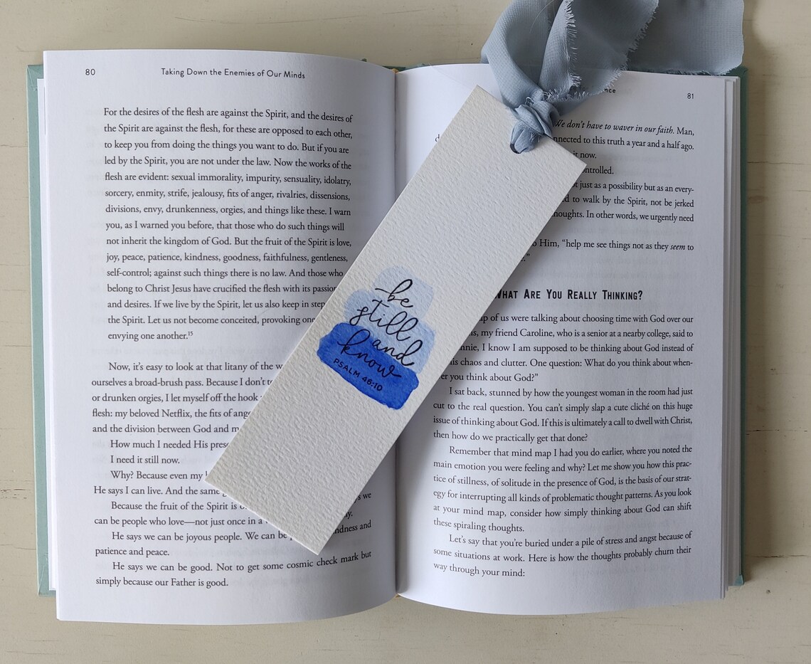 Be Still and Know Bible Verse Bookmark, Christian Bookmarks for Women ...