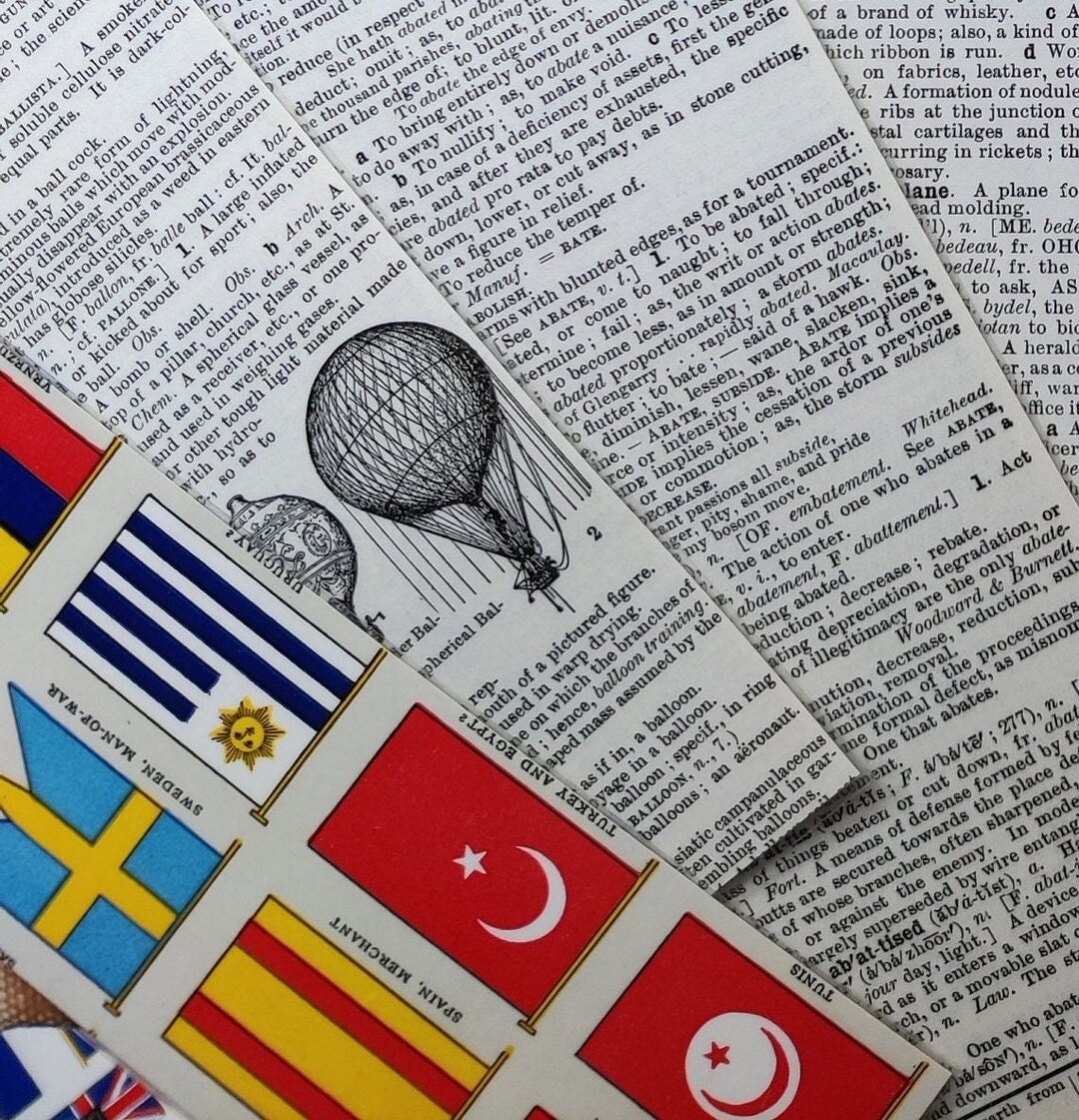 Dictionary Book Page Bookmarks, Laminated Bookmark, Book Gifts for Book ...