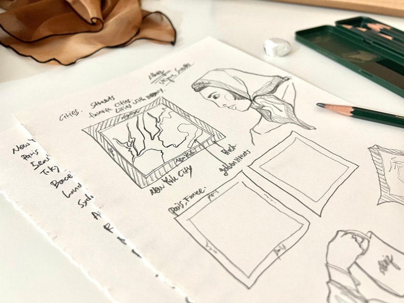 Seoul Atlas Silk Scarf | Gold & Black Modern Chic City Map Bandana ...