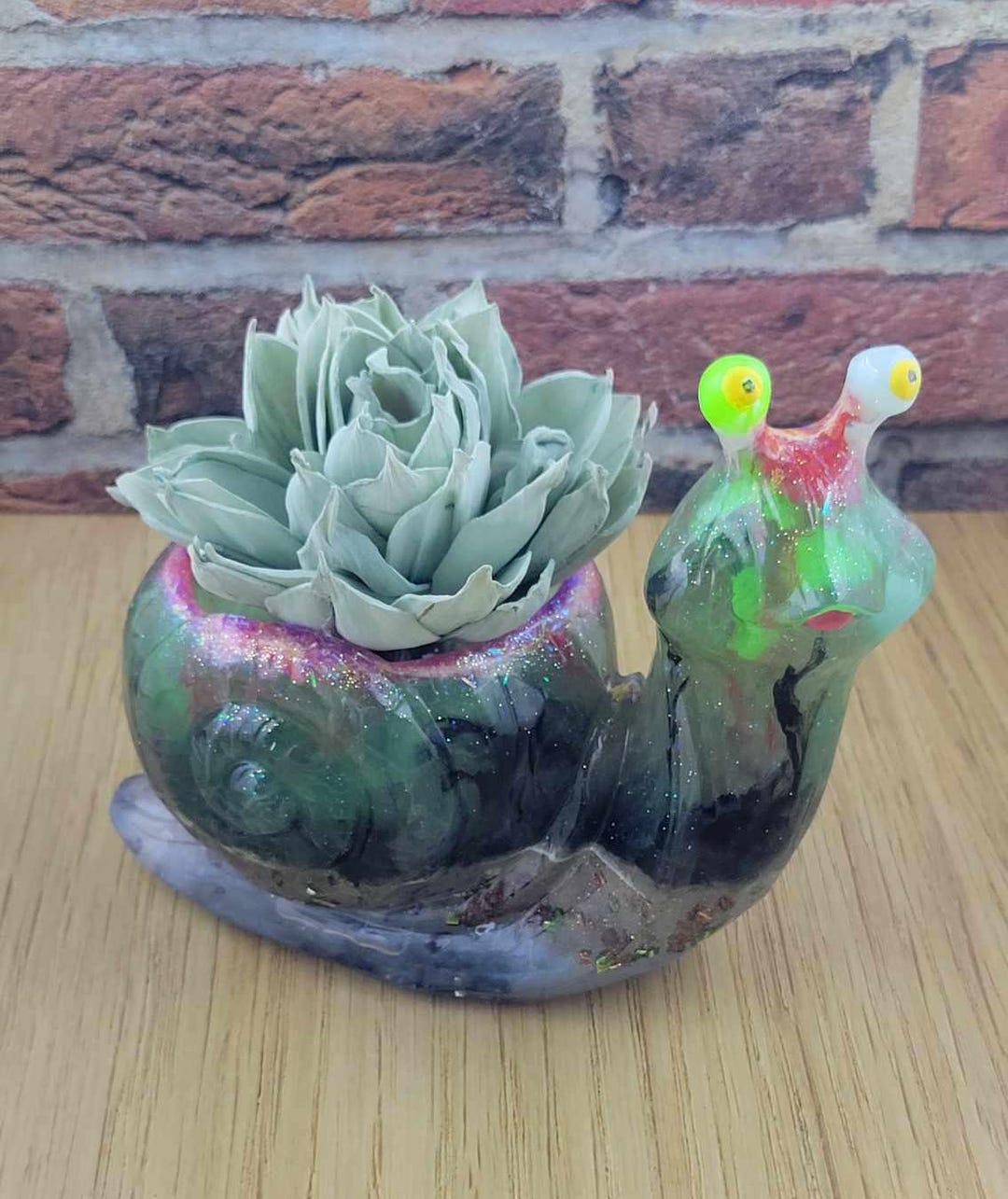 Novelty Flower Pot| Resin Paperweight| Snail| - Etsy