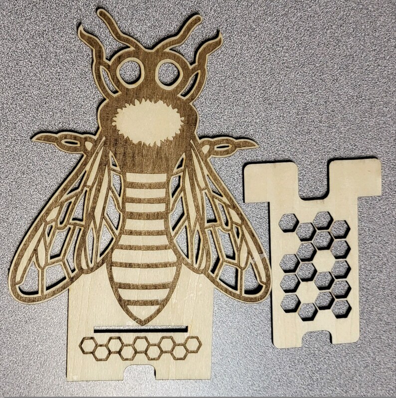 Bee Wood Cell Phone Stand Laser Cut - Etsy