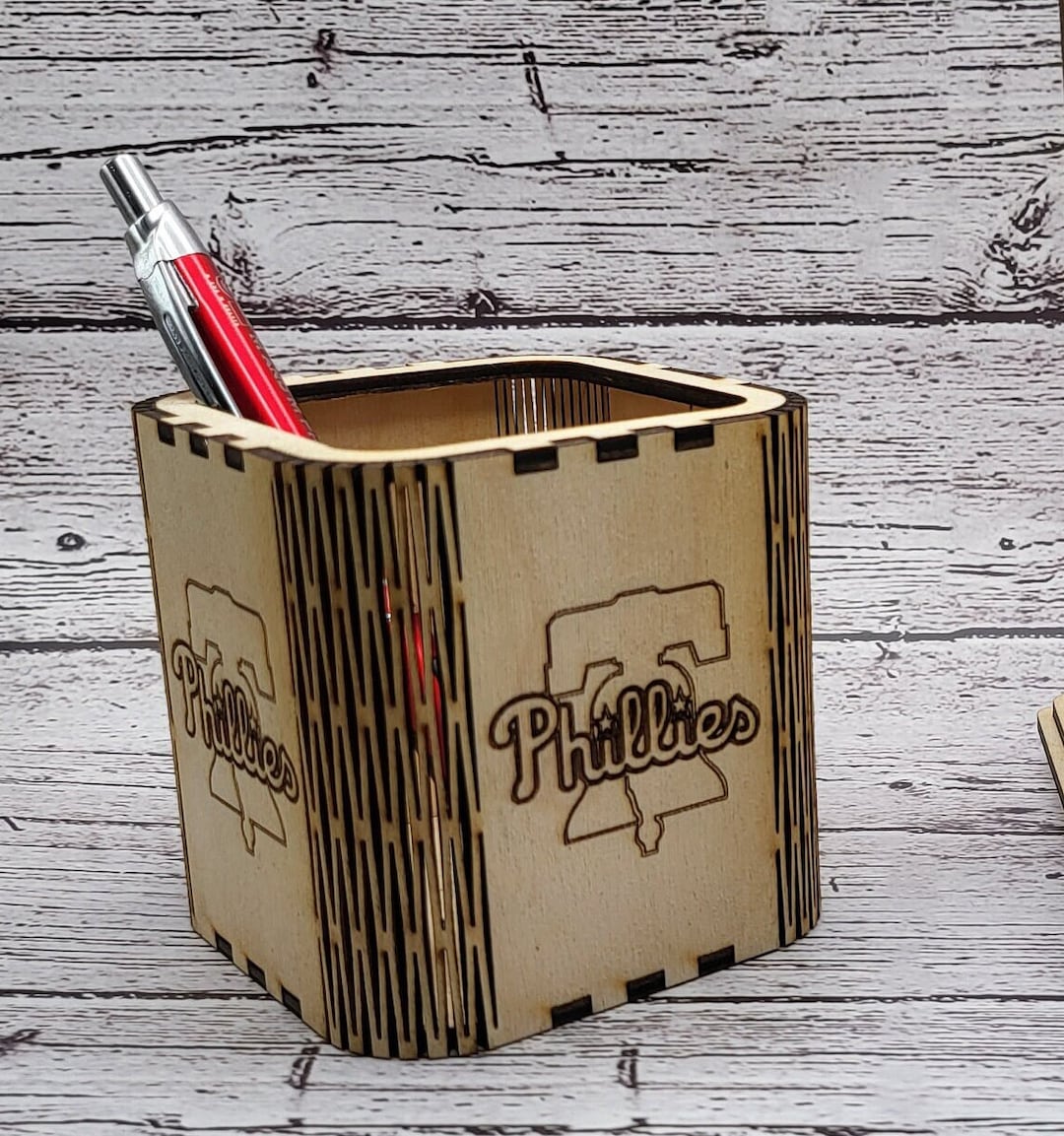 Phillies Laser Cut/engraved Pen Holder - Etsy