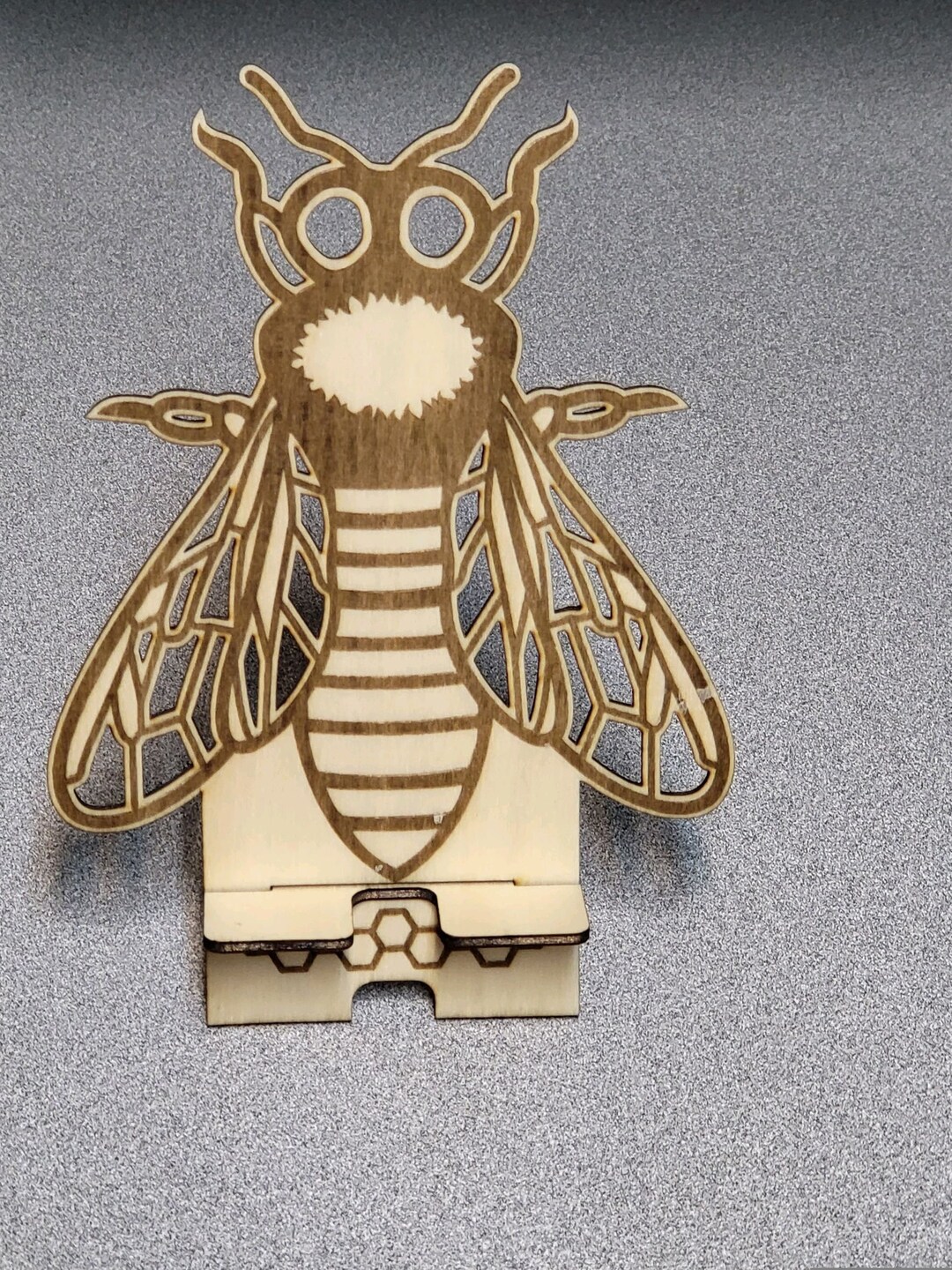 Bee Wood Cell Phone Stand Laser Cut - Etsy