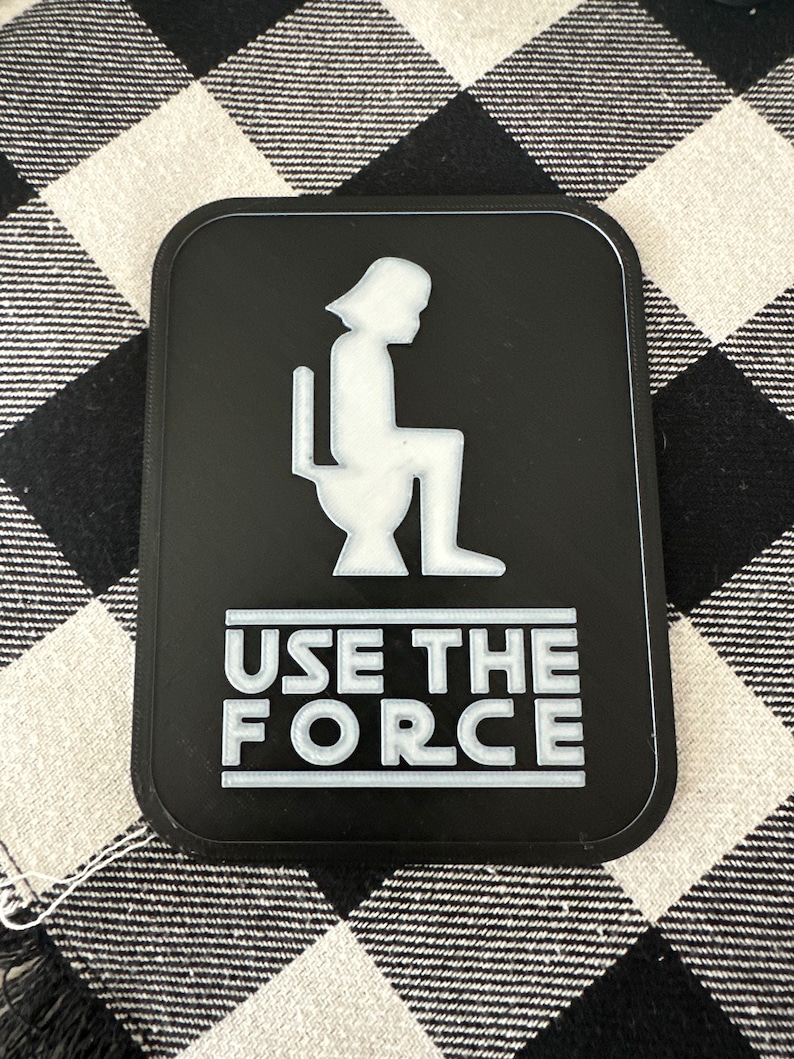 Use the Force Bathroom Sign - Etsy