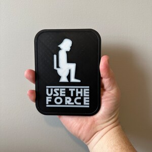 Use the Force Bathroom Sign - Etsy