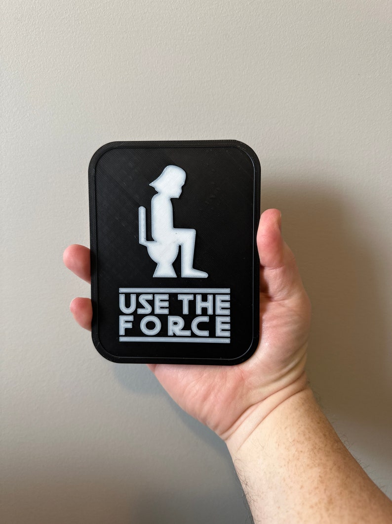 Use the Force Bathroom Sign - Etsy
