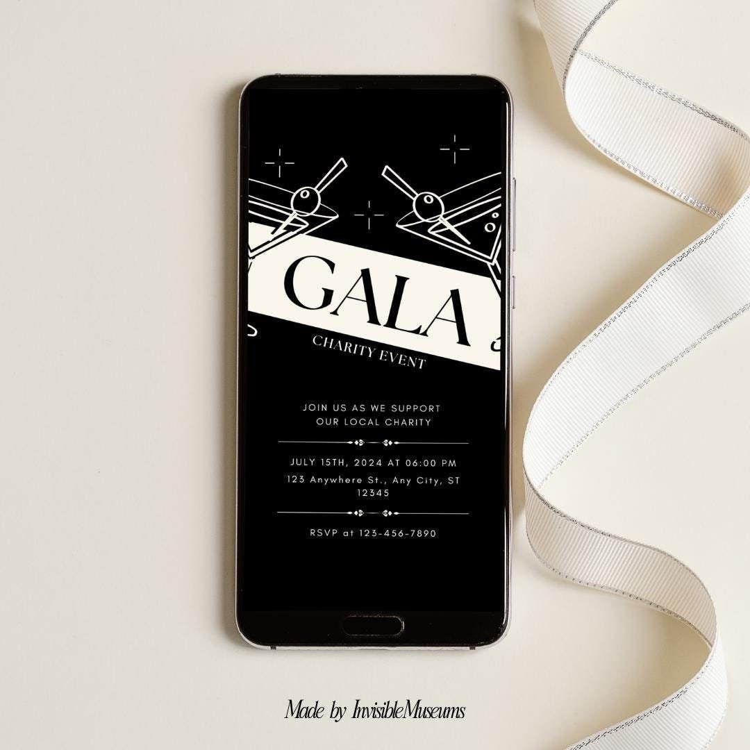 Gala Invitation, Gala Dinner Invitation, Charity Event Invitation ...