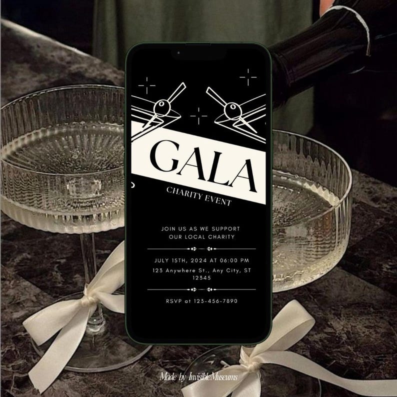 Gala Invitation, Gala Dinner Invitation, Charity Event Invitation ...