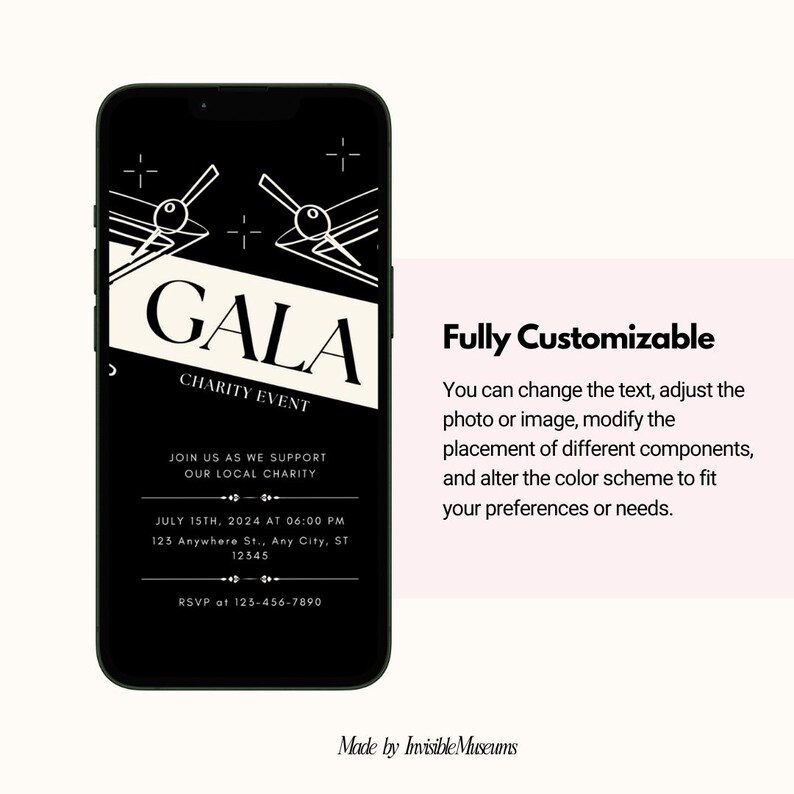 Gala Invitation, Gala Dinner Invitation, Charity Event Invitation ...